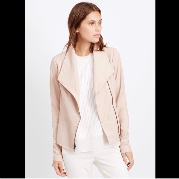 Vince | Jackets & Coats | Vince Leather Scuba Jacket Blush Pink | Poshmark